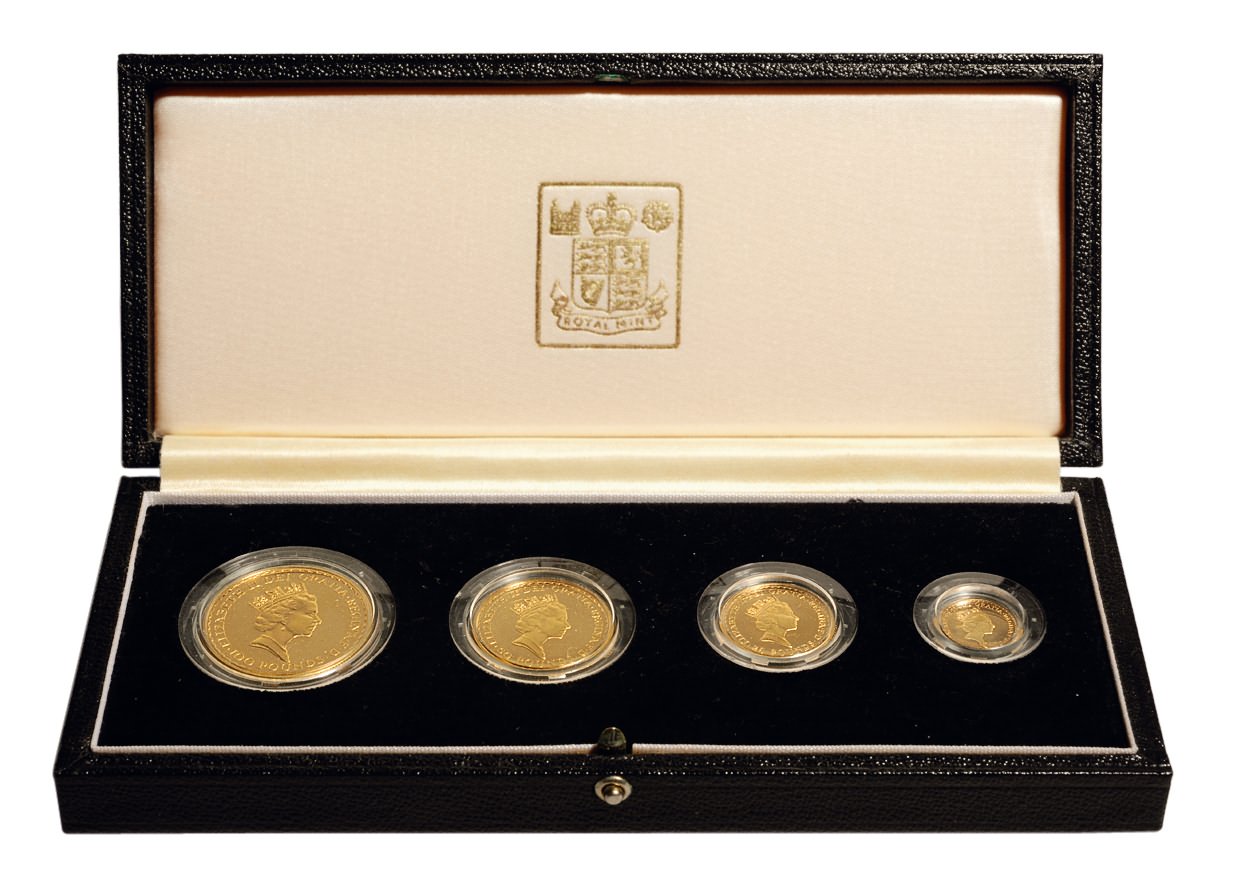 1987年英国胜利女神像1/10盎司、1/4盎司、1/2盎司、1盎司金币各一枚拍卖成交价格及图片- 芝麻开门收藏网